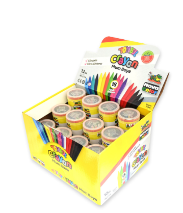 Nova Color Crayons Tube Of 18 Assorted Colors -KRCRNC-2116