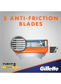 Fusion5 Power, Mens Razor, Blade Refills, 4 Count