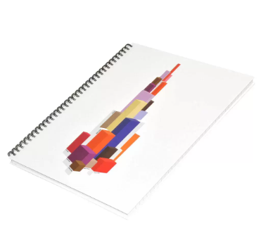 LIGHT Pack of 5 Spiral Hard Cover Note Book, 100 Sheets, Size A4 ...