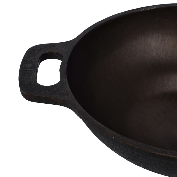 10inch Cast Iron Double Handle Kadai, RF10399 | Heavy Duty Construction ...